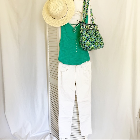 Zara | Pants & Jumpsuits | Euc Zara Core Denim White Trafaluc ...
